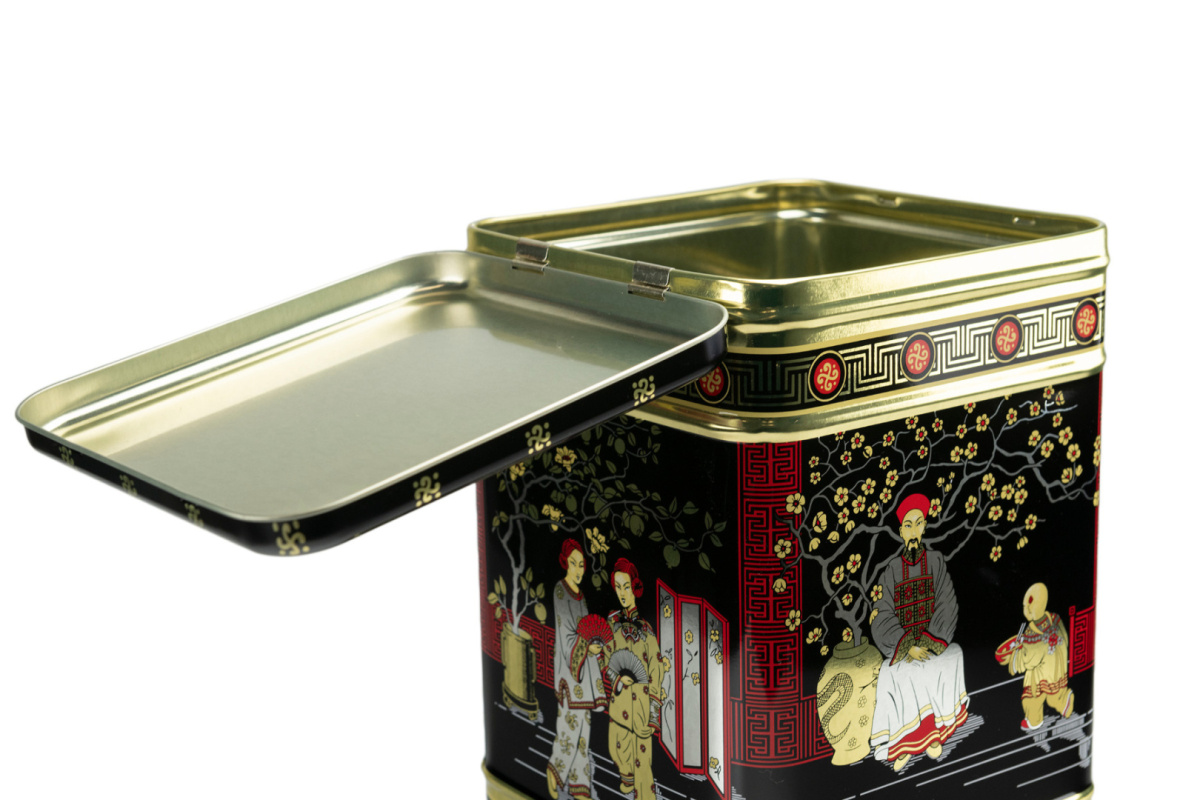 Duża puszka metalowa ozdobna japońska czarna na ciastka Home Home Sklep ...